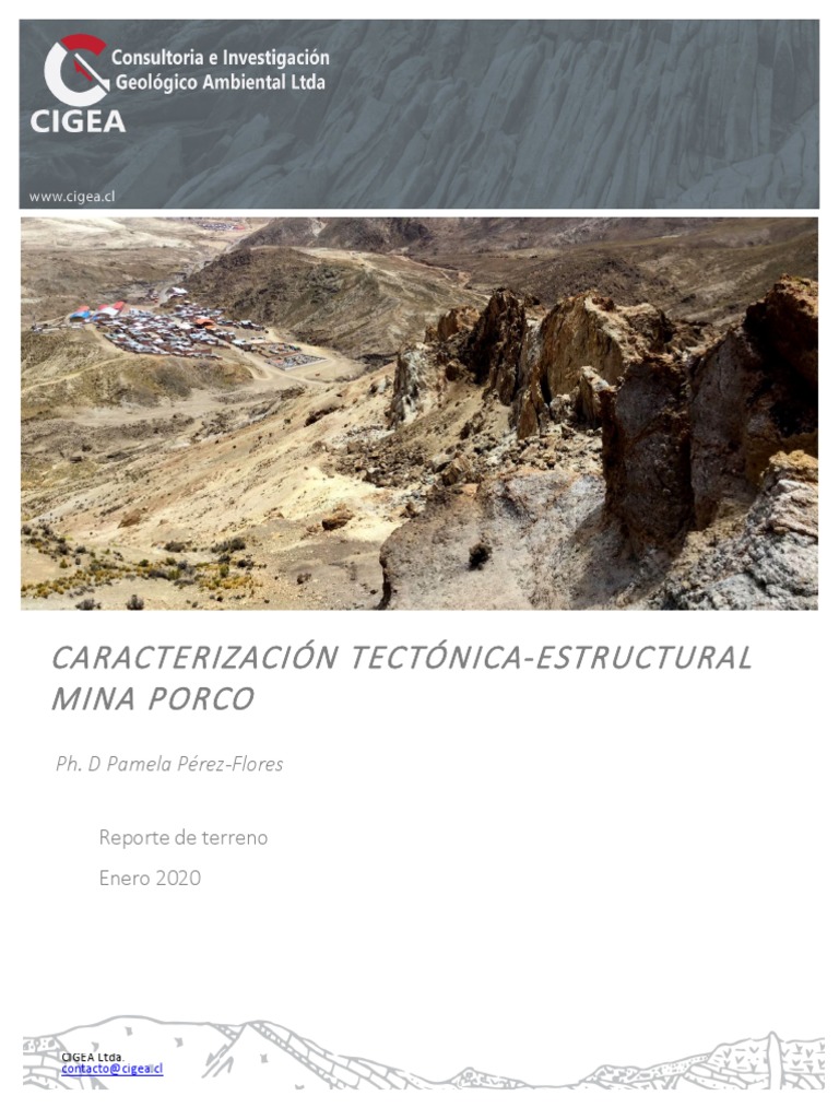 Reporte Mina Porco 2020 - CIGEA Ltda | PDF | Falla (geología) | Geología