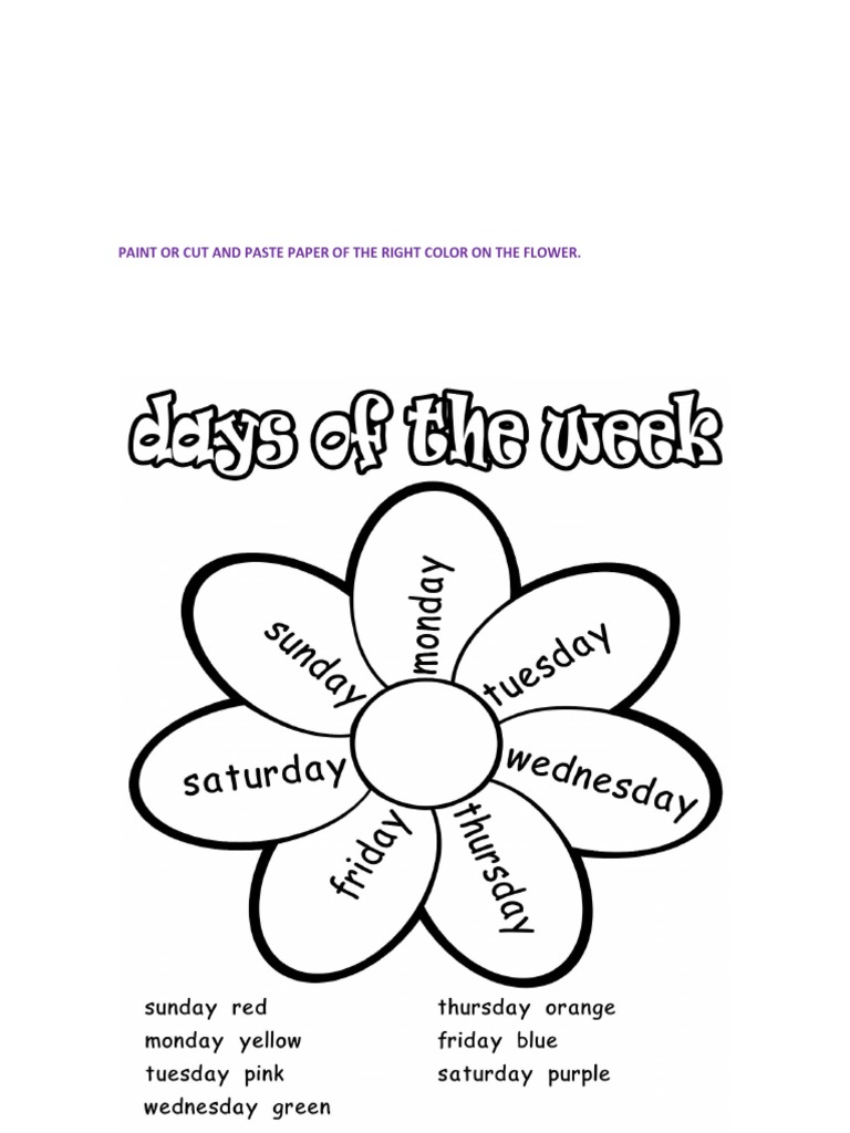 Colors and Days of The Week | PDF