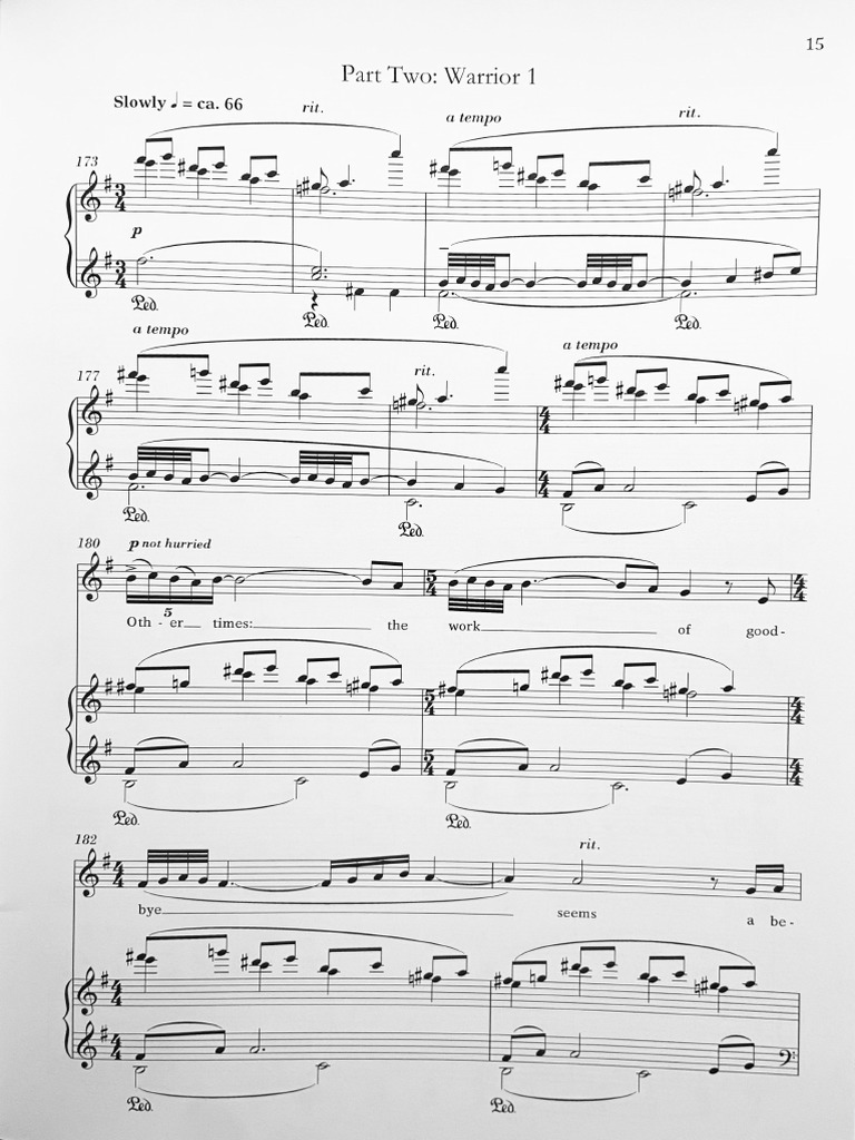 Heggie - The Work at Hand "Part 2. Warrior 1" | PDF