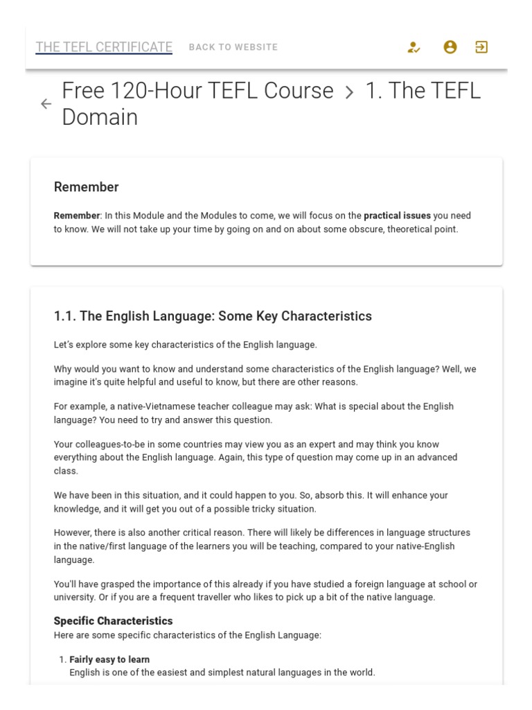 TEFL Module 1 | PDF | Second Language | Second Language Acquisition TEFL Module 1 | PDF | Second Language | Second Language Acquisition
