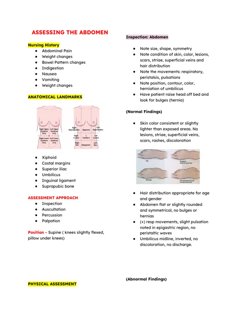 Assessing The Abdomen | PDF
