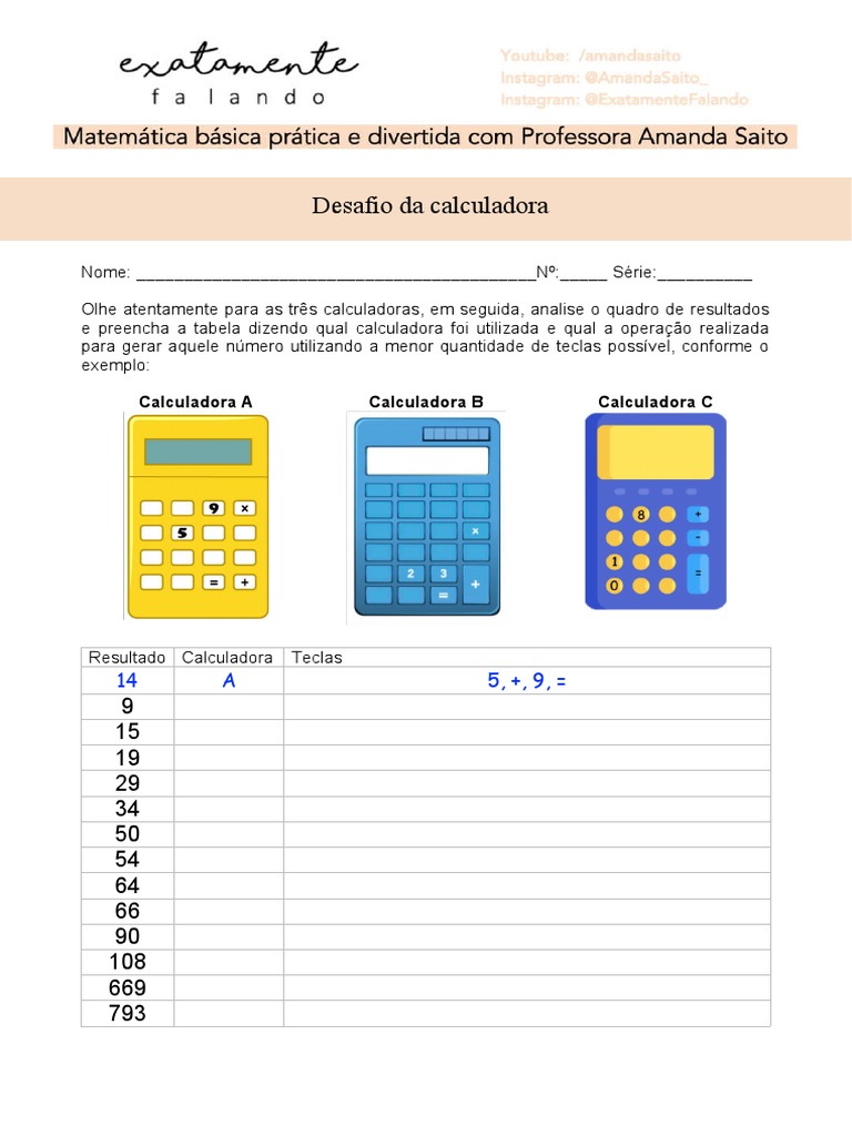 ATIVIDADE - Desafio Da Calculadora | PDF