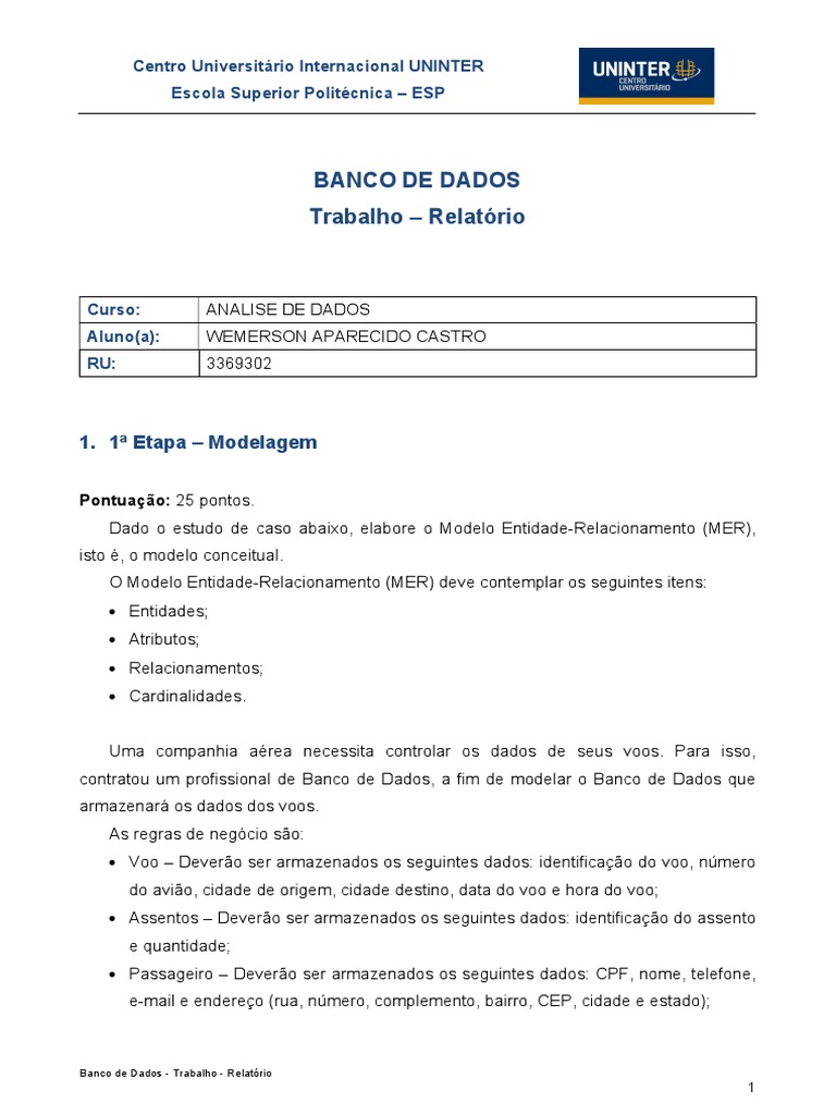 Banco de Dados | PDF | Modelo relacional | SQL