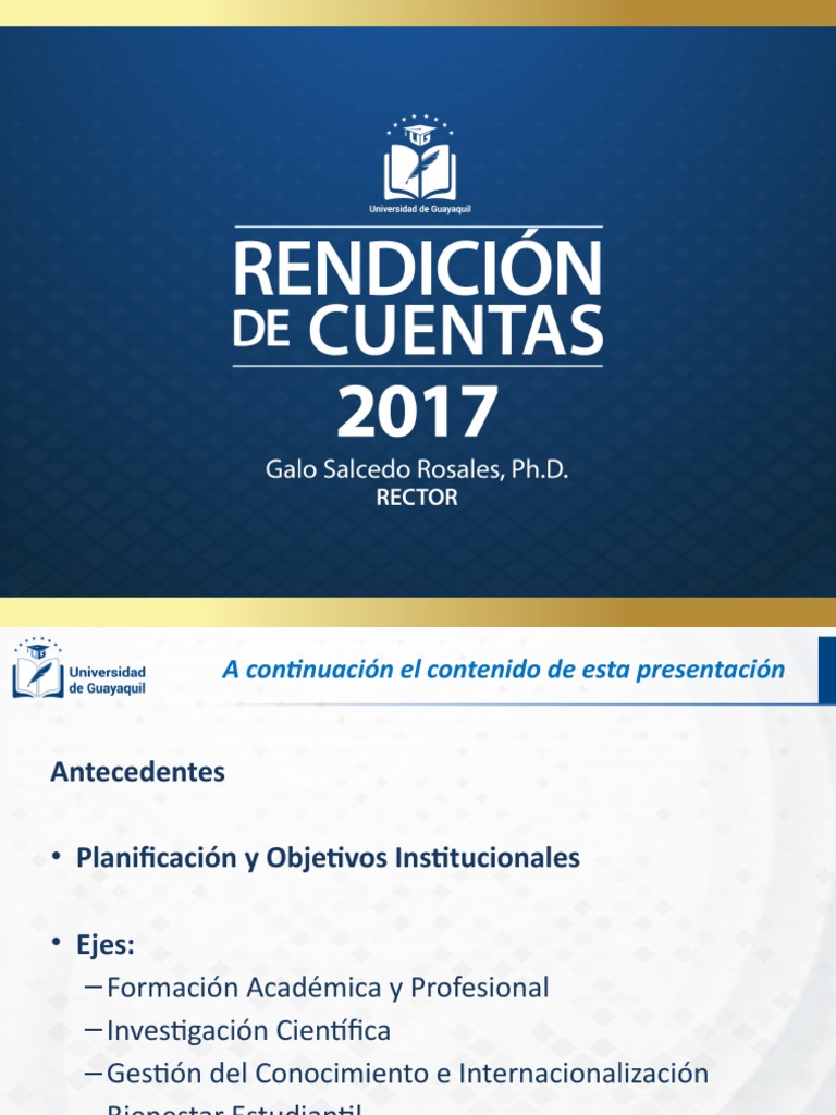 Diapositivas Rendicion de Cuentas | PDF | Planificación