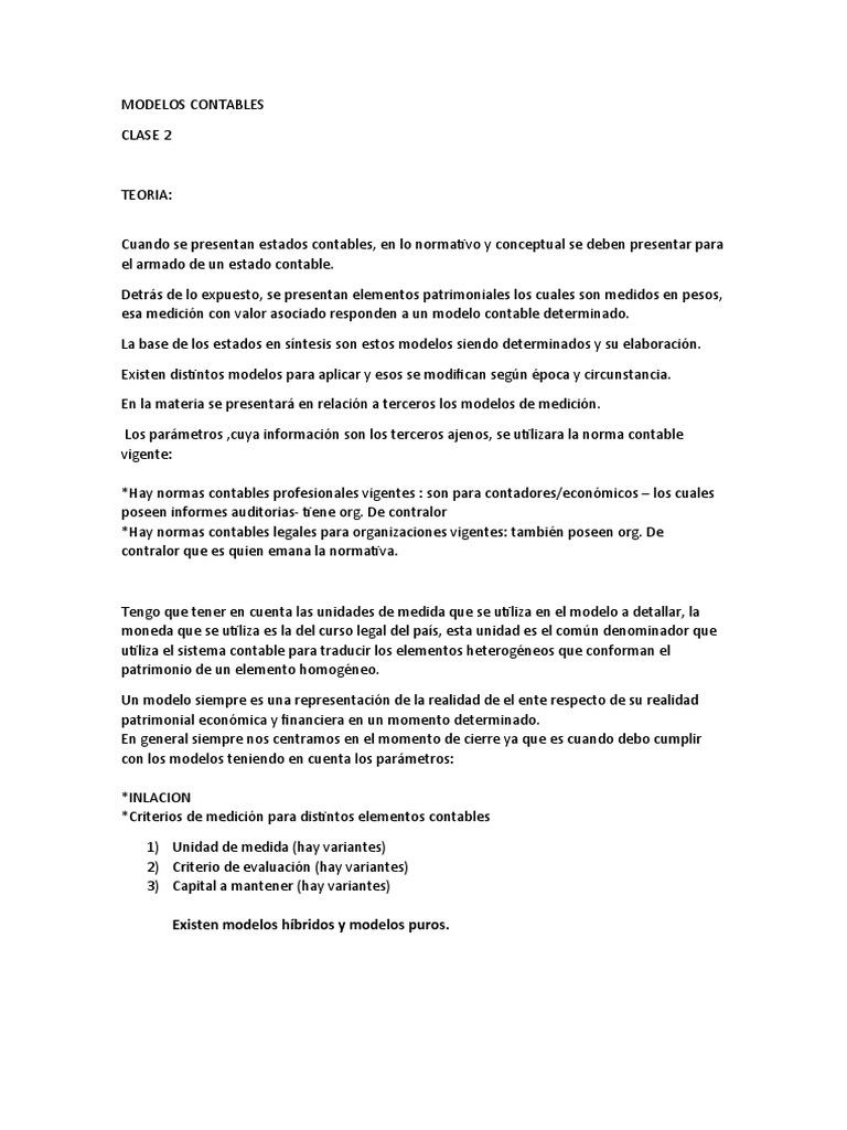 MODELOS CONTABLES | PDF | Contabilidad | Economias