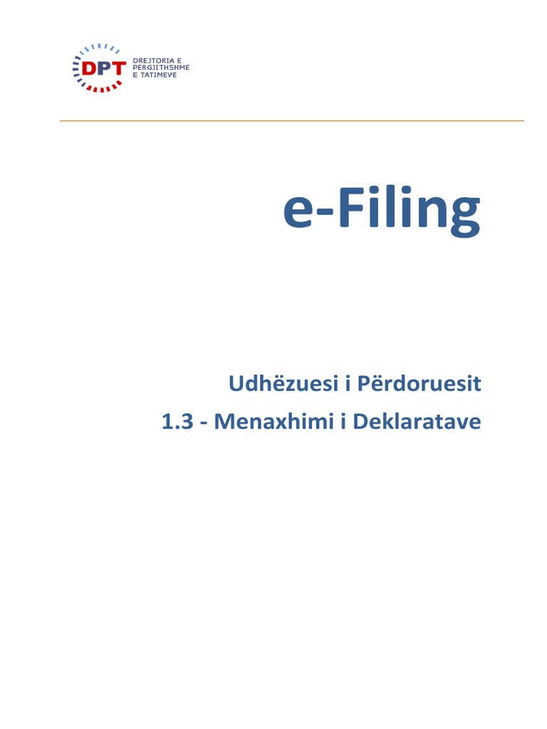 Deklaratat Ne E-Filing | PDF
