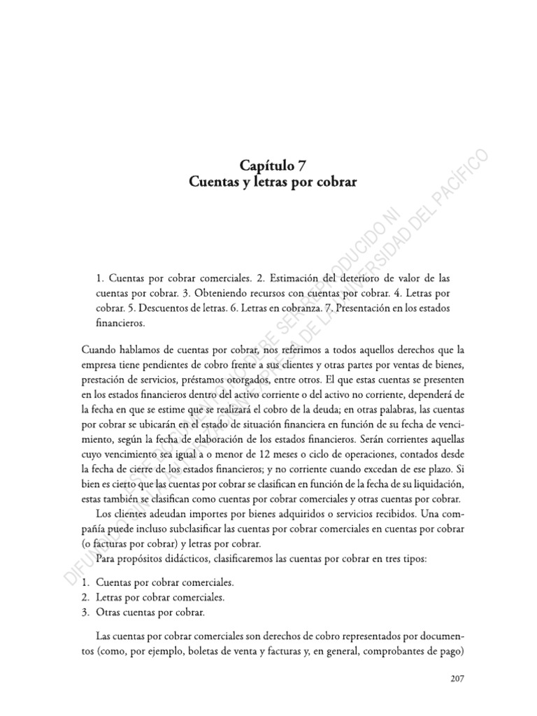 Texto 1 Cap 7 Cuentas y Letras Por Cobrar | PDF