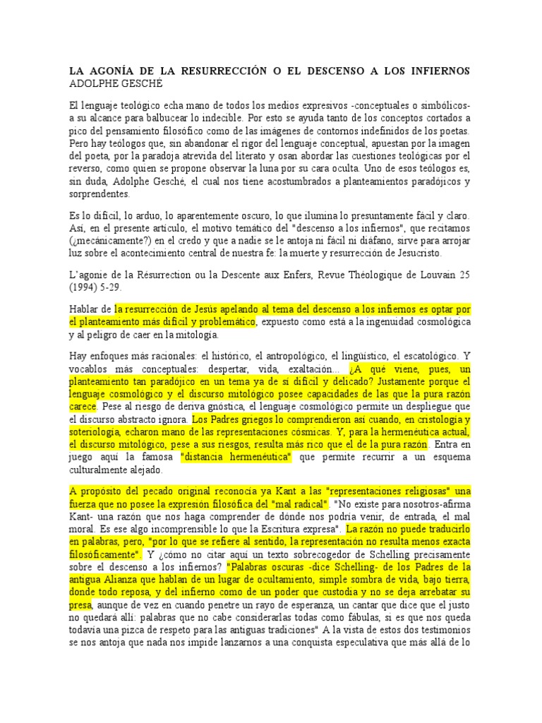 ADOLPHE GESCHÉ-resurreción Ascención | PDF | La resurrección de Jesús ...