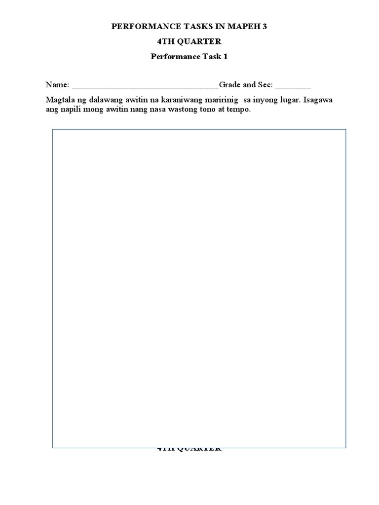 Mapeh 3 Q4 | PDF