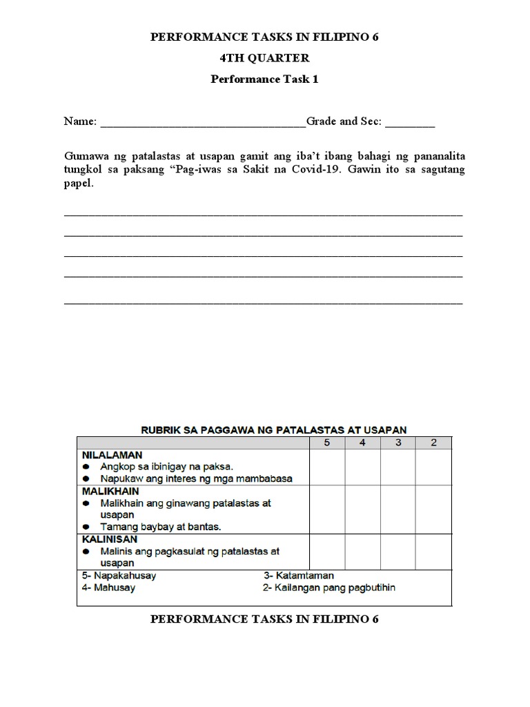 Filipino 6 q4 | PDF