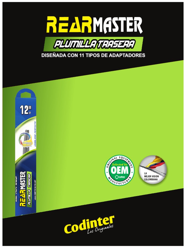 CATALOGO PLUMILLAS TRASERAS CODINTER - CDR | PDF