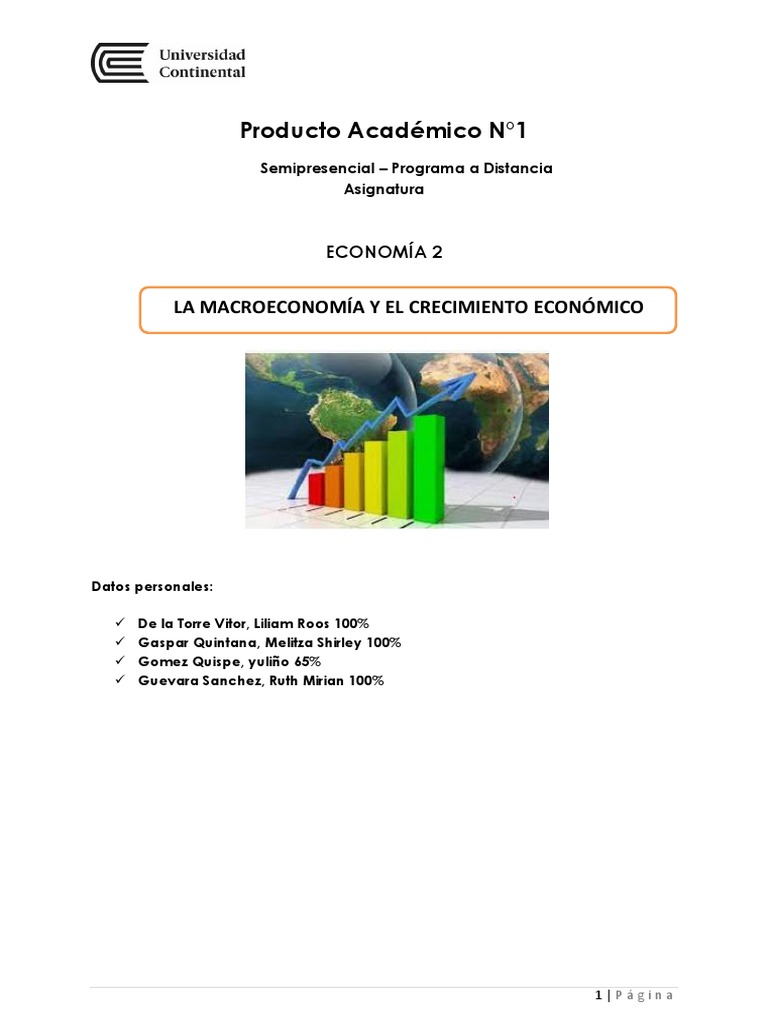 Pa 1 Economía 2 La Macroeconomía y El Crecimiento Económico Del Perú | PDF | Producto Interno ...