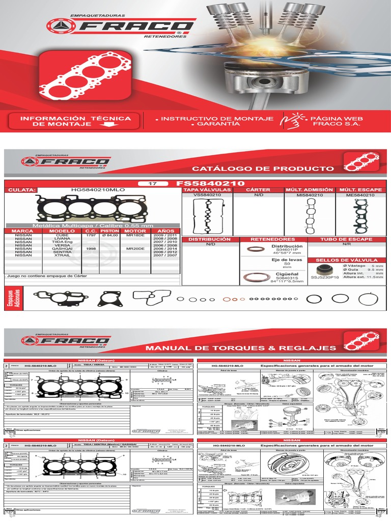 Manual de Torques y Reglajes | PDF