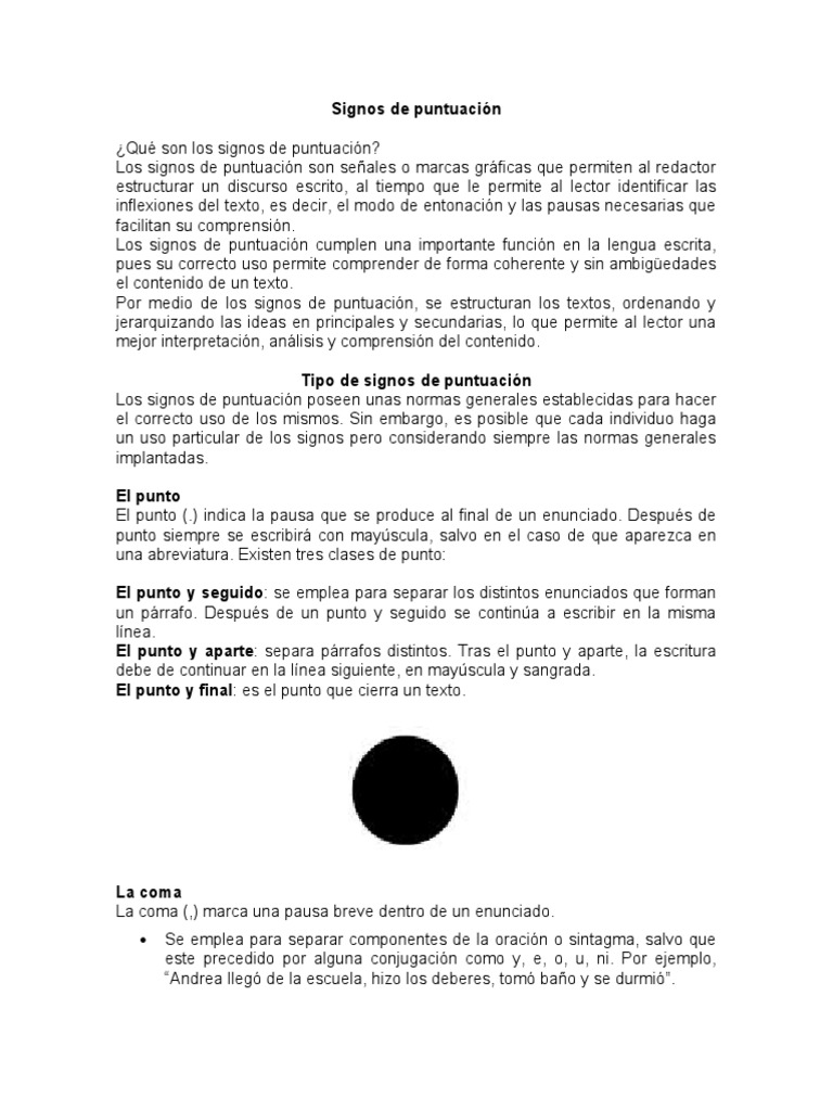 Signos de Puntuación | PDF
