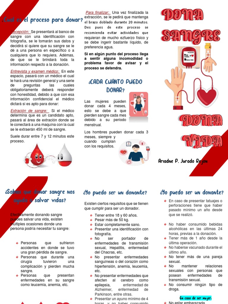 Tríptico Banco de Sangre. | PDF