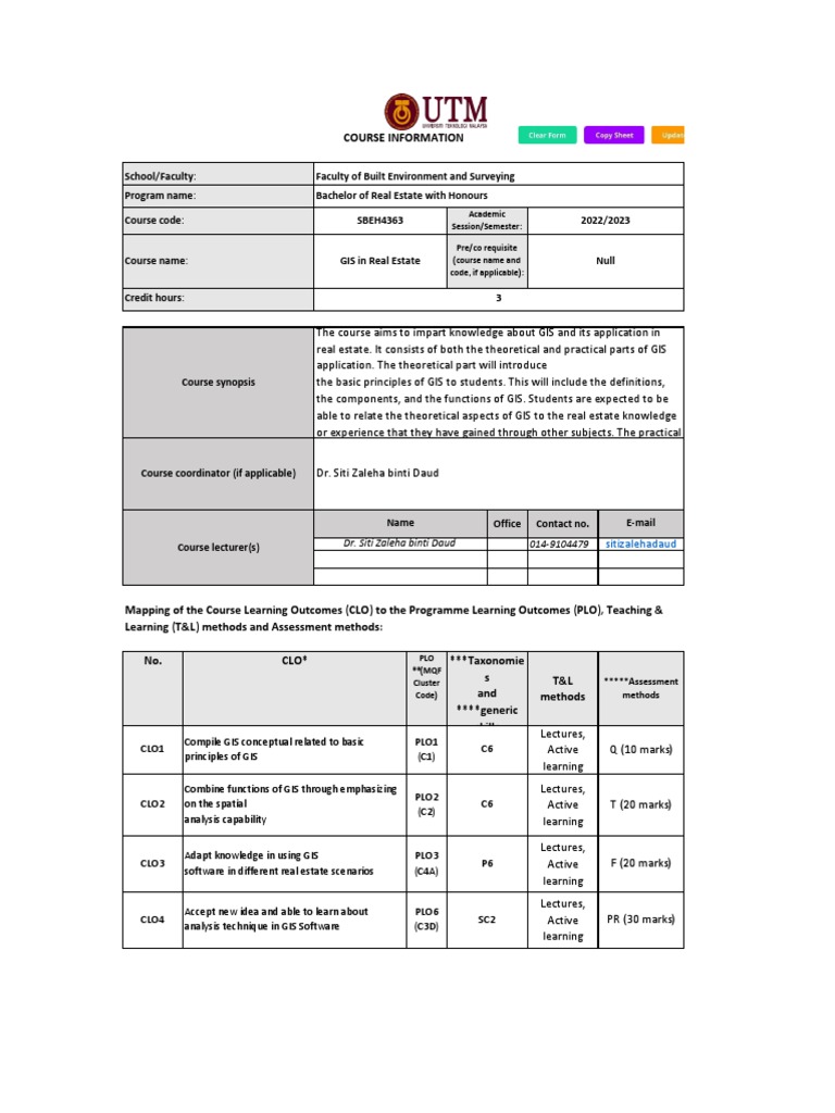 SBEH4363 - NEW CI GIS in Real Estate 202220232 | PDF | Geographic Information System | Learning