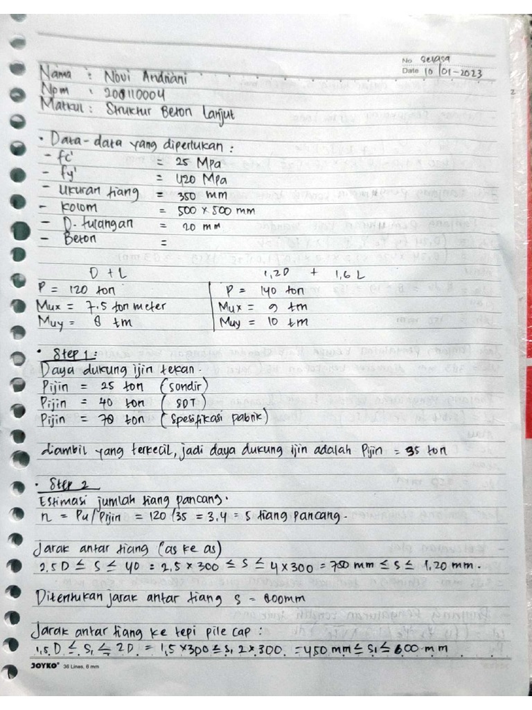 Novi Andriani - Tugas Beton | PDF