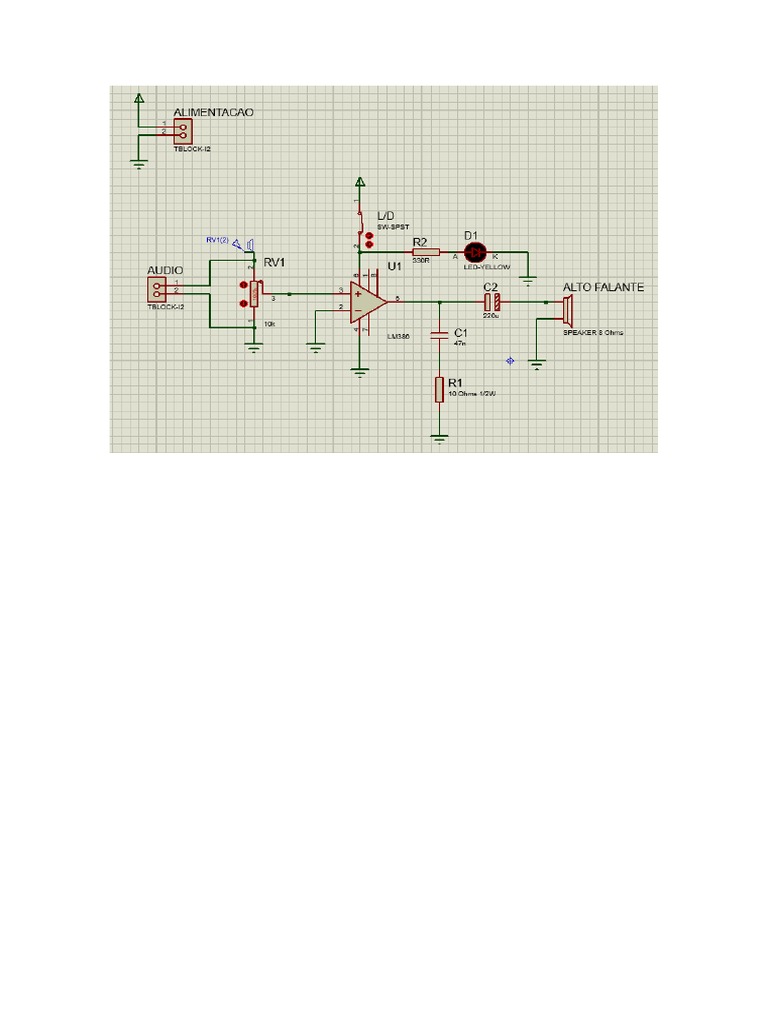 Esquema Amplificador LM386 | PDF