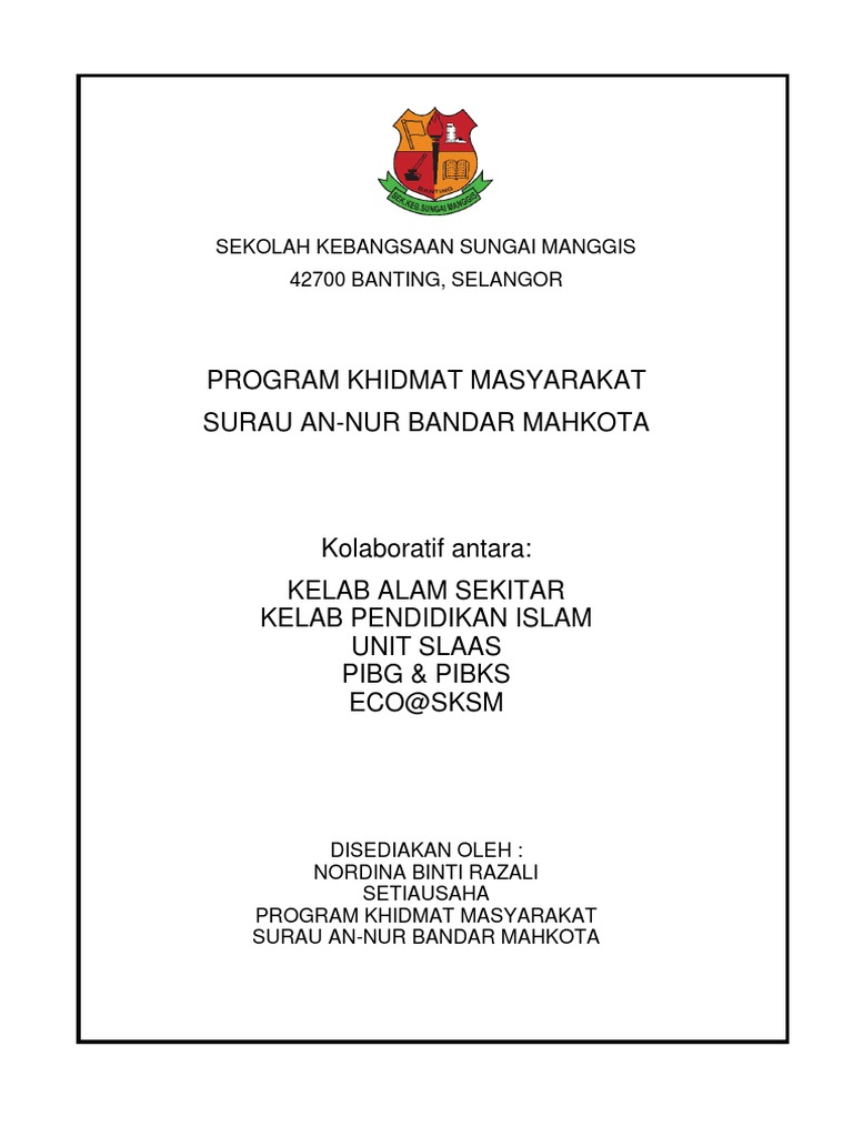 Laporan Khidmat Masyarakat | PDF