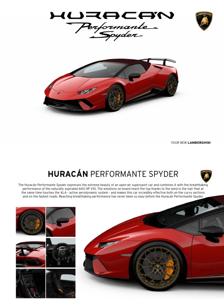 Lamborghini Huracán Performante Spyder - AB3OF3 - !! 4T90DE 1 | PDF | Car Manufacturers | Wheel