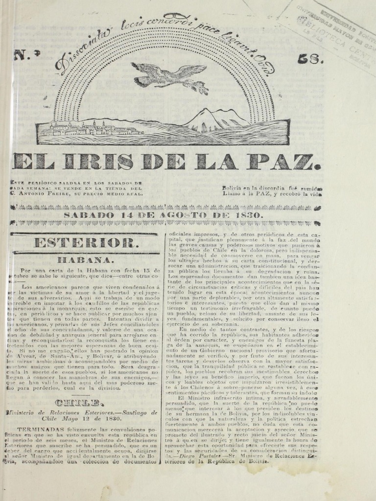 El Iris de La Paz 1830 - 1831 | PDF