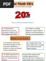 Lesson 1 - Preparing To Write The Math SBA | PDF | Mathematics