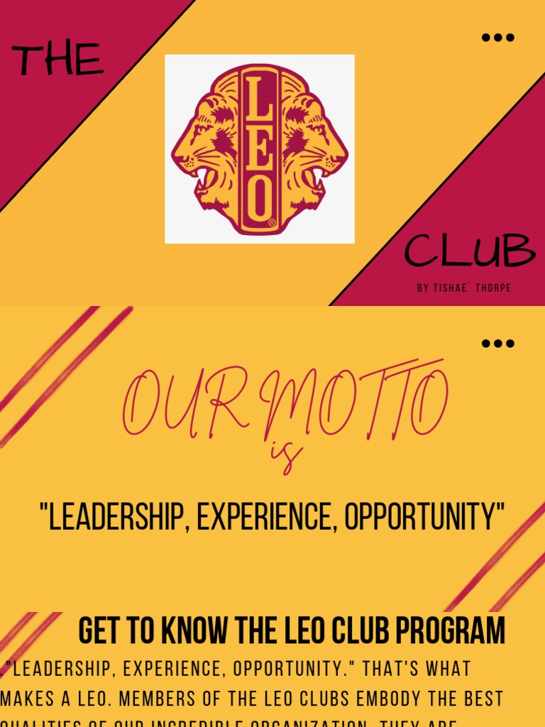 Leo Club: Leadership, Experience, Opportunity | PDF | Social Science