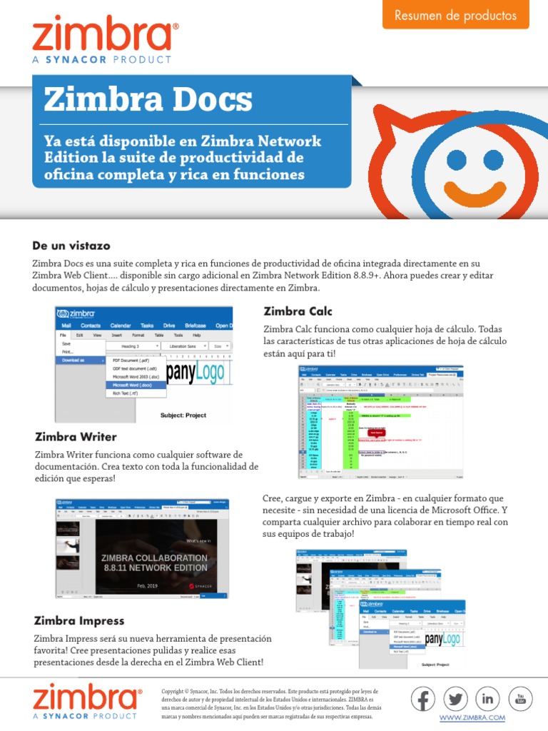 Zimbra Docs Datasheet-ES | PDF