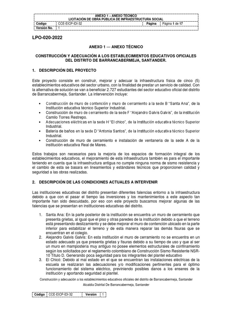 Anexo Técnico | PDF