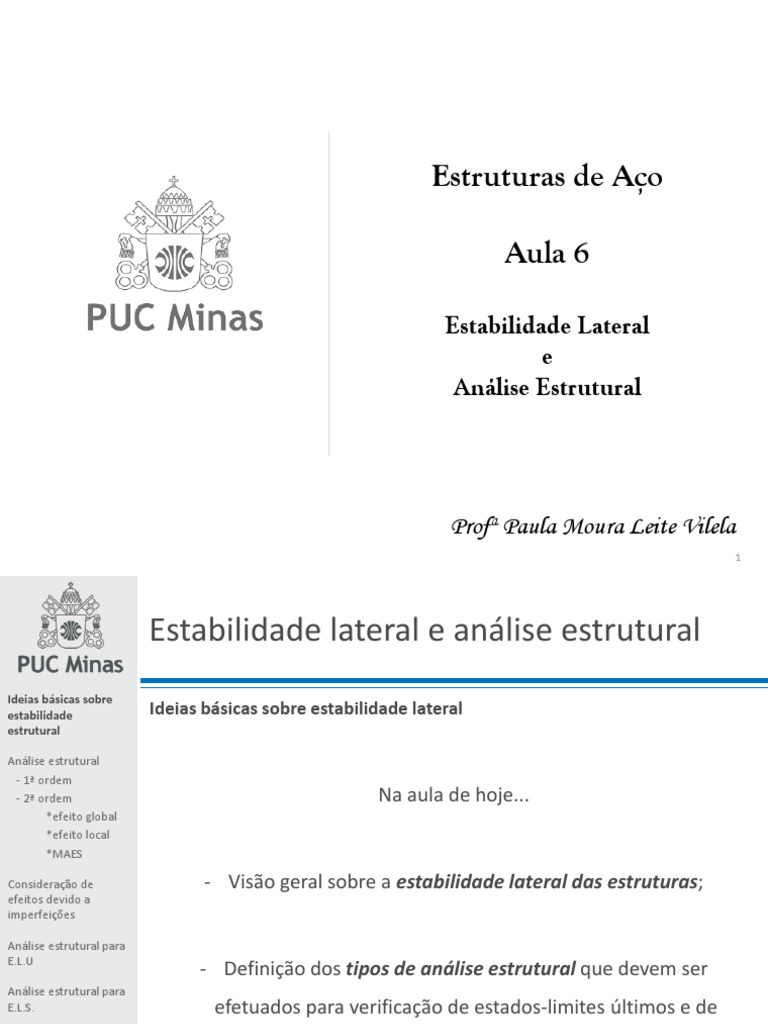 Estabilidade Lateral em Estruturas de Aço | PDF | Análise estrutural ...