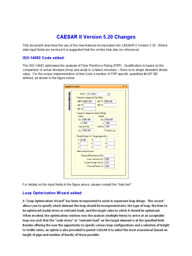 Caesar-II 5.2 Version Notes | Email | Directory (Computing)