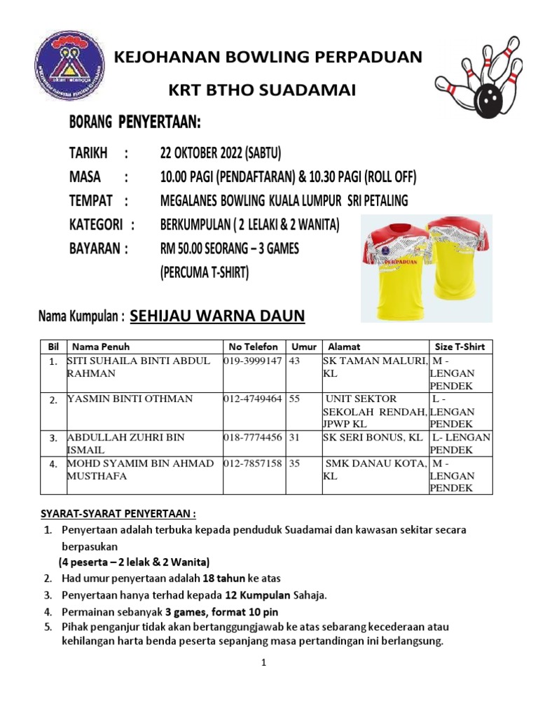 Bowling KRT BTHO SD 2022_1 | PDF