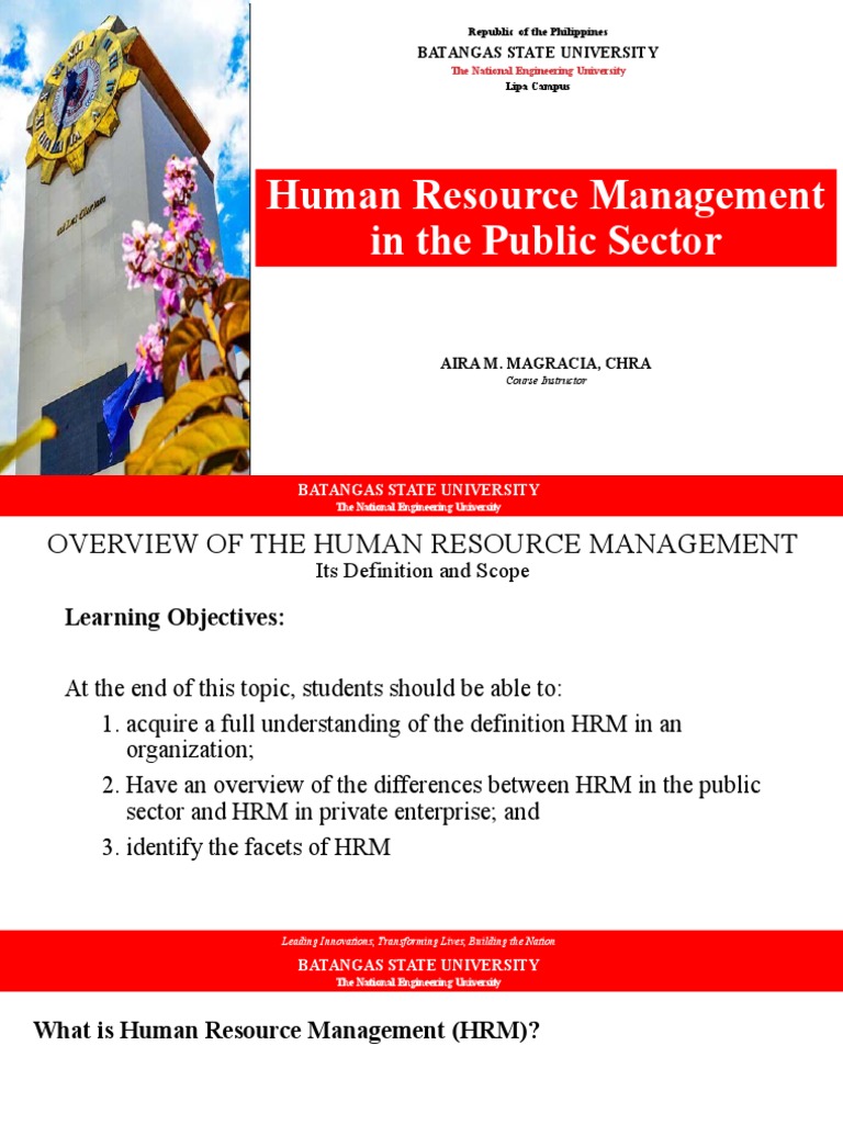 HRM in The Public Sector 1 | PDF | Human Resource Management | Human ...