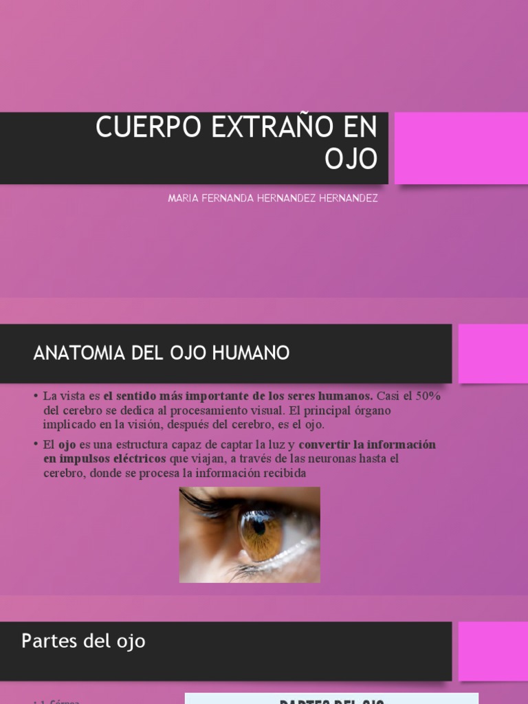 Cuerpo Extraño en Ojo | PDF | Ojo | Ojo humano