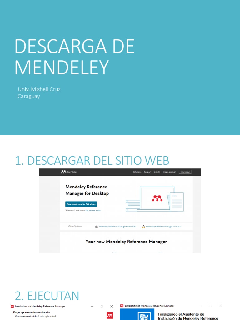 Guía de Instalación de Mendeley | PDF