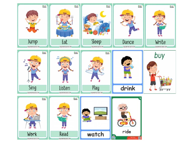 Flash Card Verbos Ingles | PDF