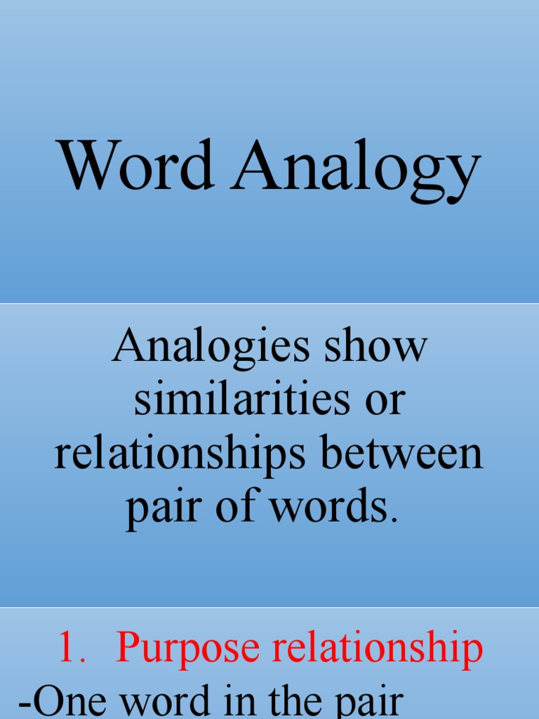 Understanding Word Analogies | PDF
