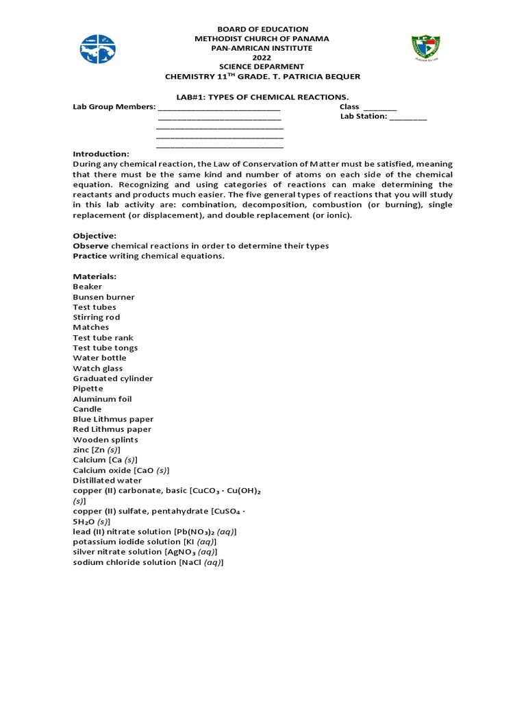 Lab 1 Procedure Pdf 