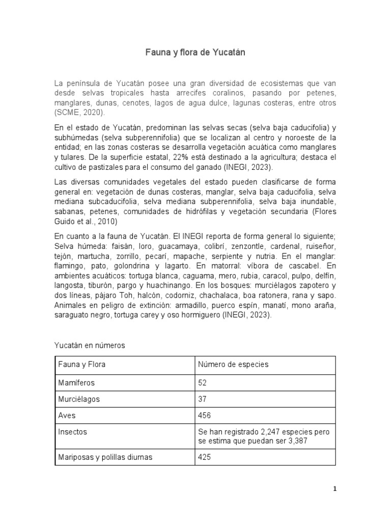 Fauna YFlora Yucatán | PDF | Hogar, jardinería y bricolaje