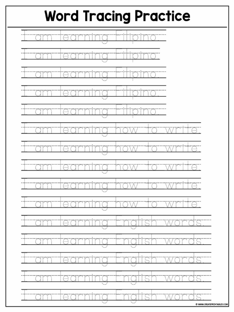 English Tracing | PDF