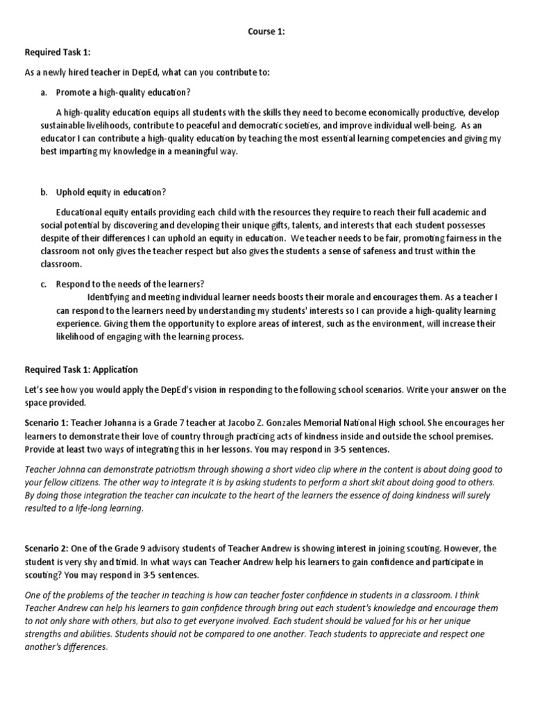 Answer Course Book 1 | PDF | Teachers | Learning