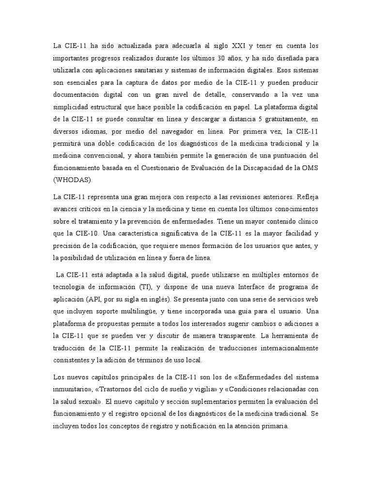 La CIE 11 | PDF | Medicina | Medicina CLINICA