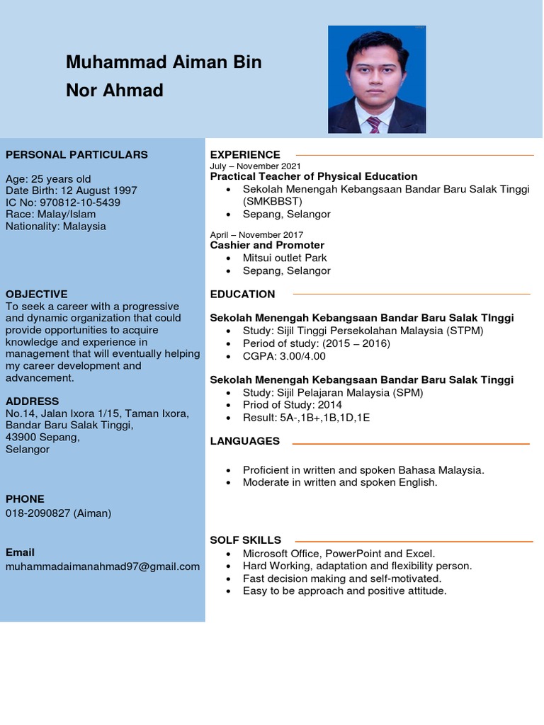 Resume - Muhammad Aiman | PDF