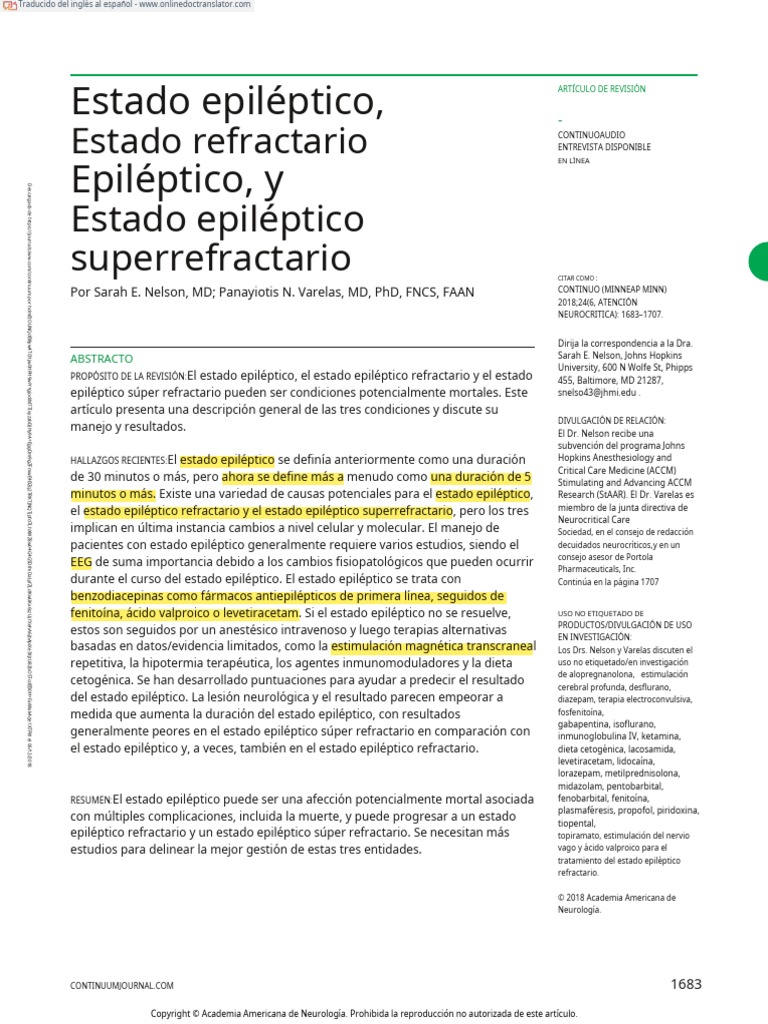 Status Epilepticus, Refractory Status Epilepticus, And Super-refractory ...