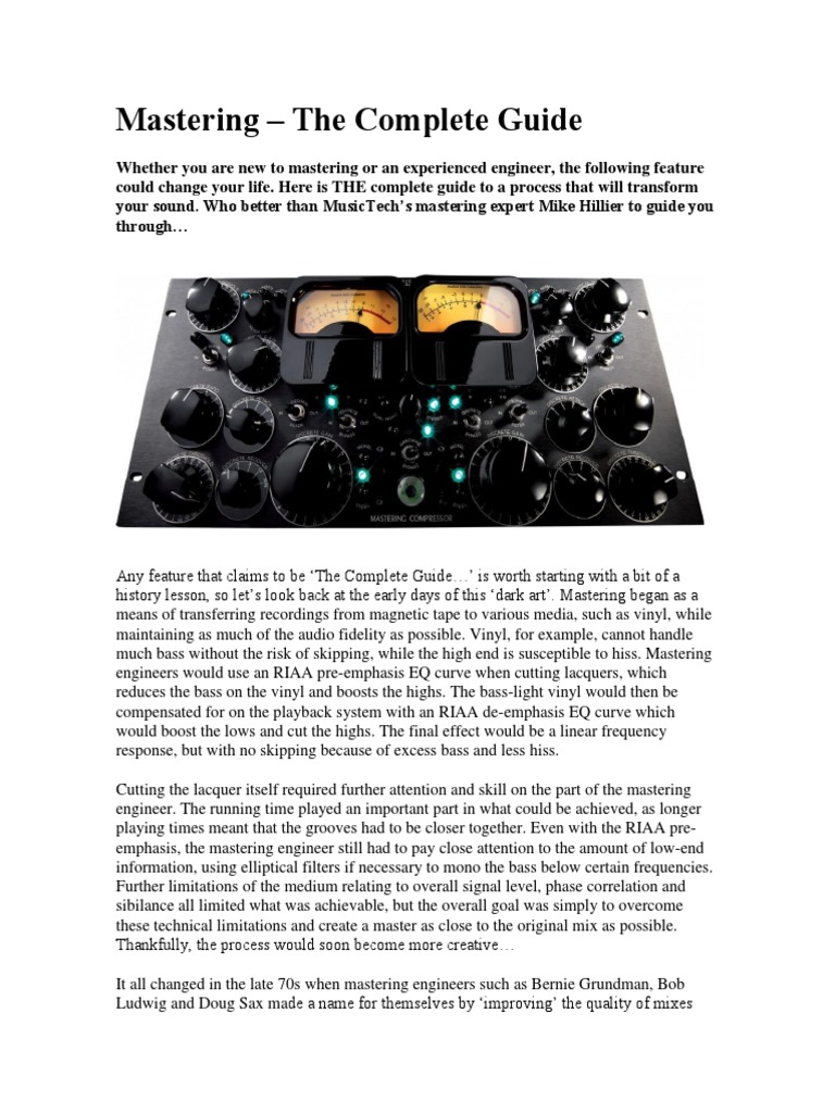 Mastering | PDF Mastering | PDF