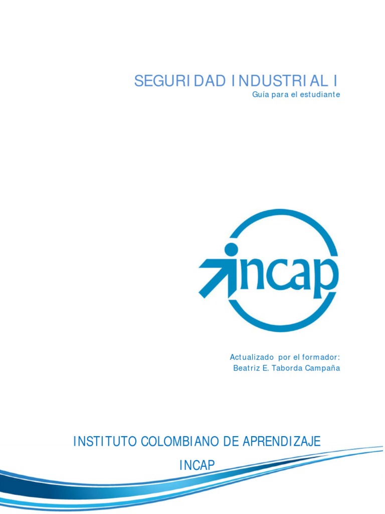 Seguridad Industrial I: Instituto Colombiano de Aprendizaje Incap | PDF ...