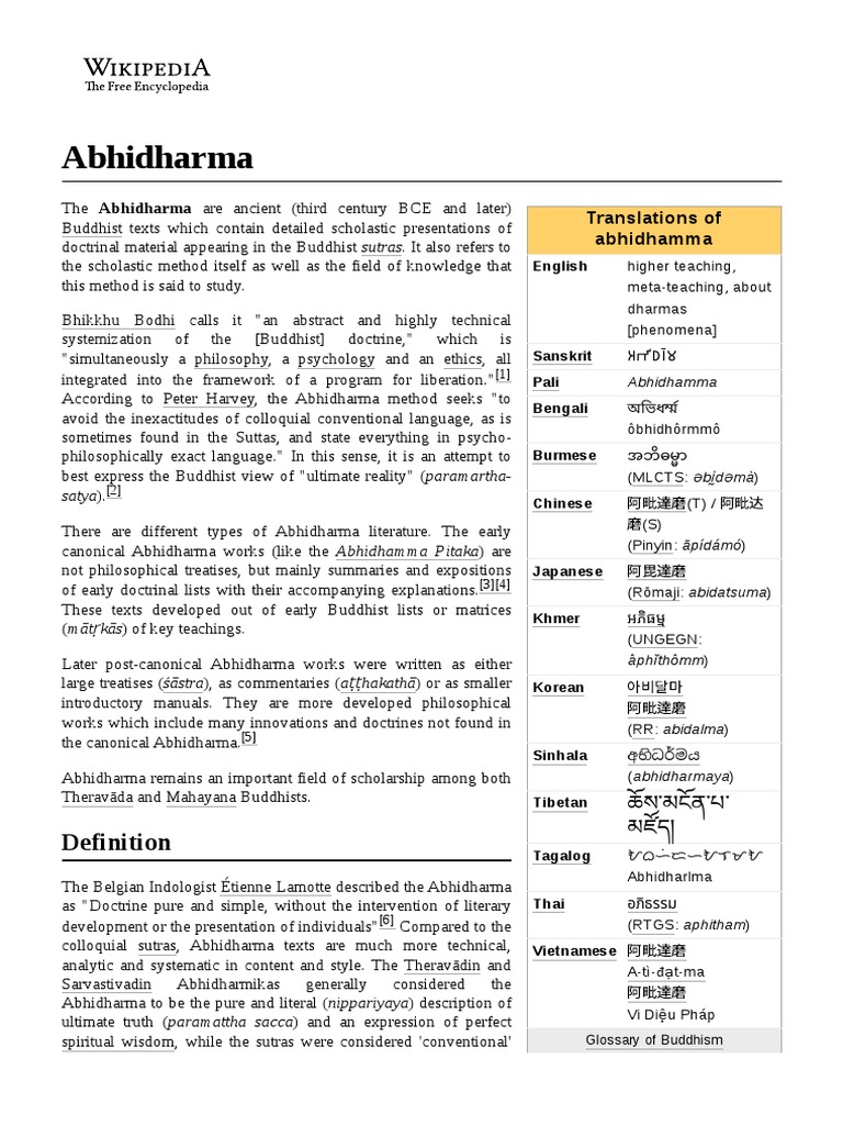 Abhidharma | PDF