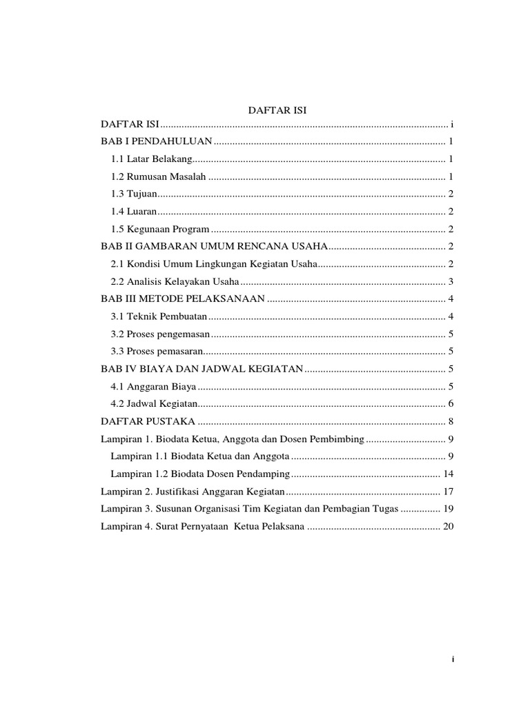 Proposal PKM K - PMK | PDF