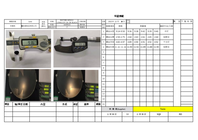 OQC Report Format | PDF