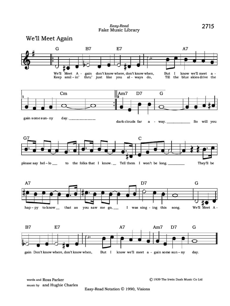 we-ll-meet-again-lead-sheet | PDF